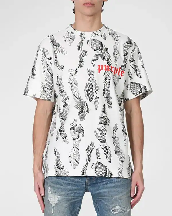 Black Studded Snake Logo T-Shirt main image 0